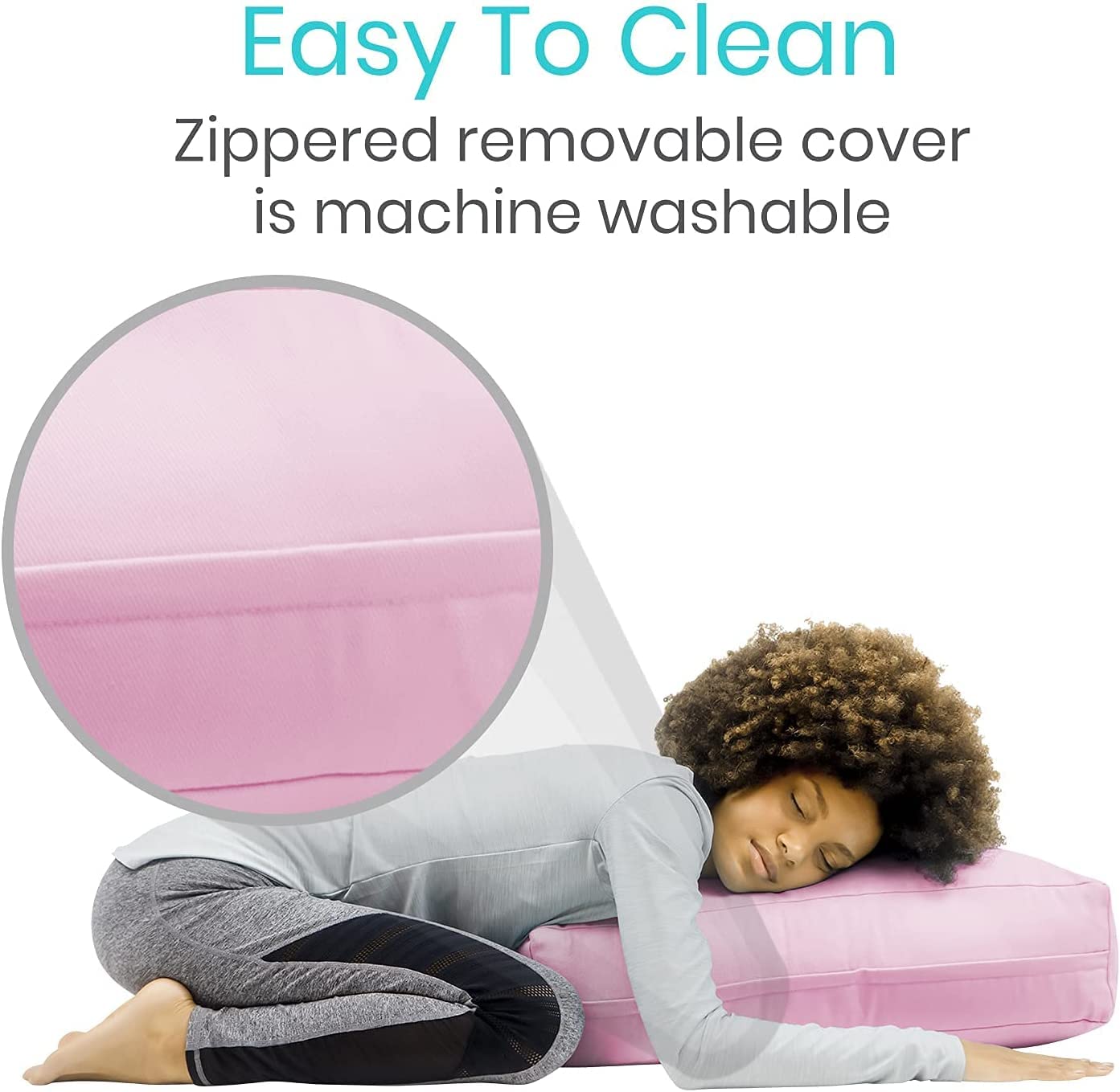 Vive Yoga Bolster Cushion (Pink)