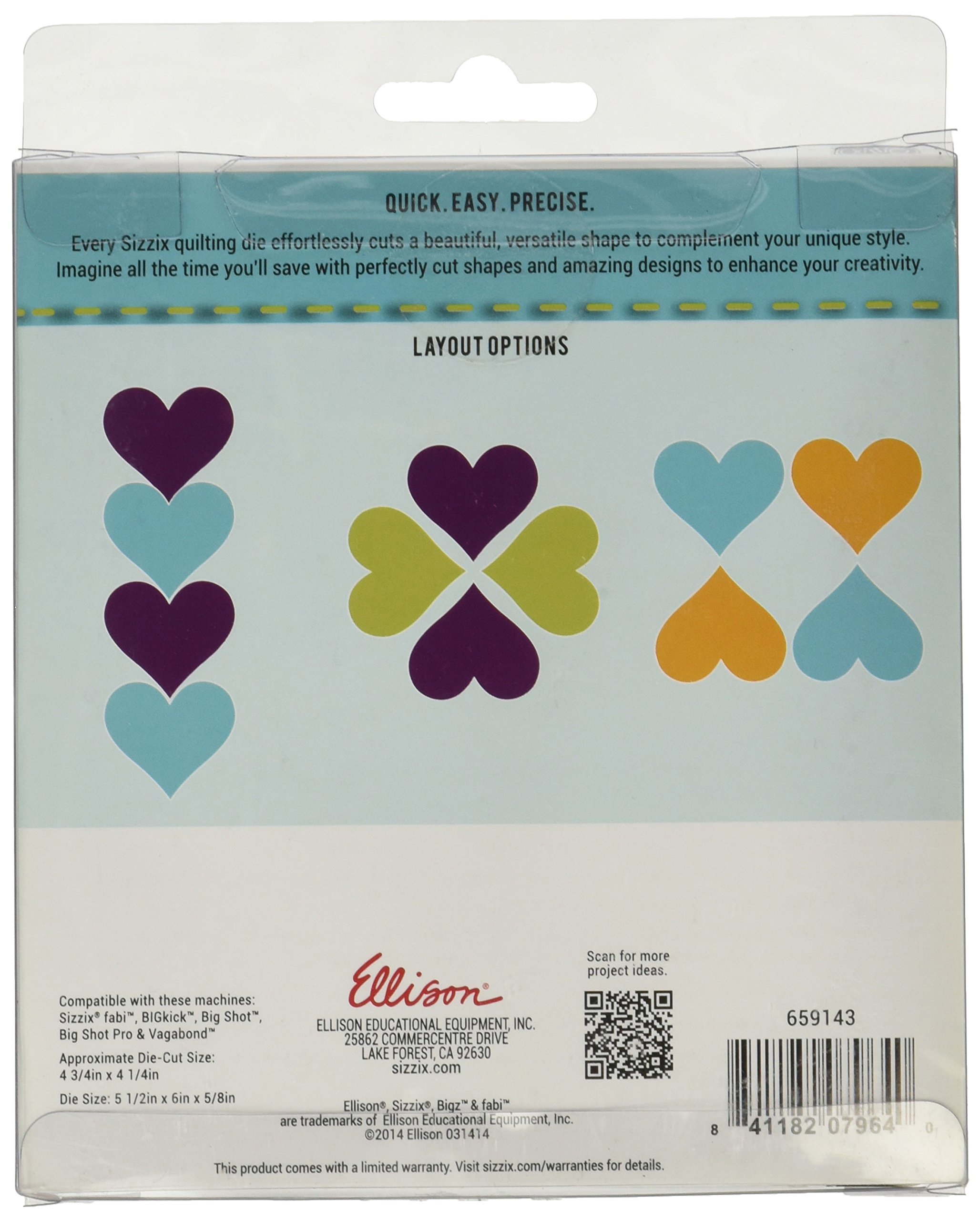 Sizzix, Multi Color, One Size Bigz Die 659143, Heart #3