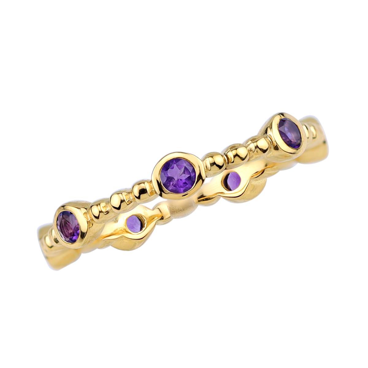 Silvershake Genuine Tanzanite 925 Sterling Silver Stack Stackable Ring Size 9.5