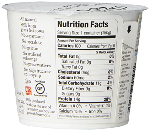 siggi's Icelandic Strained Nonfat Yogurt, Peach, 5.3 oz. Single Serve Cup – Thick, Protein-Rich Yogurt Snack