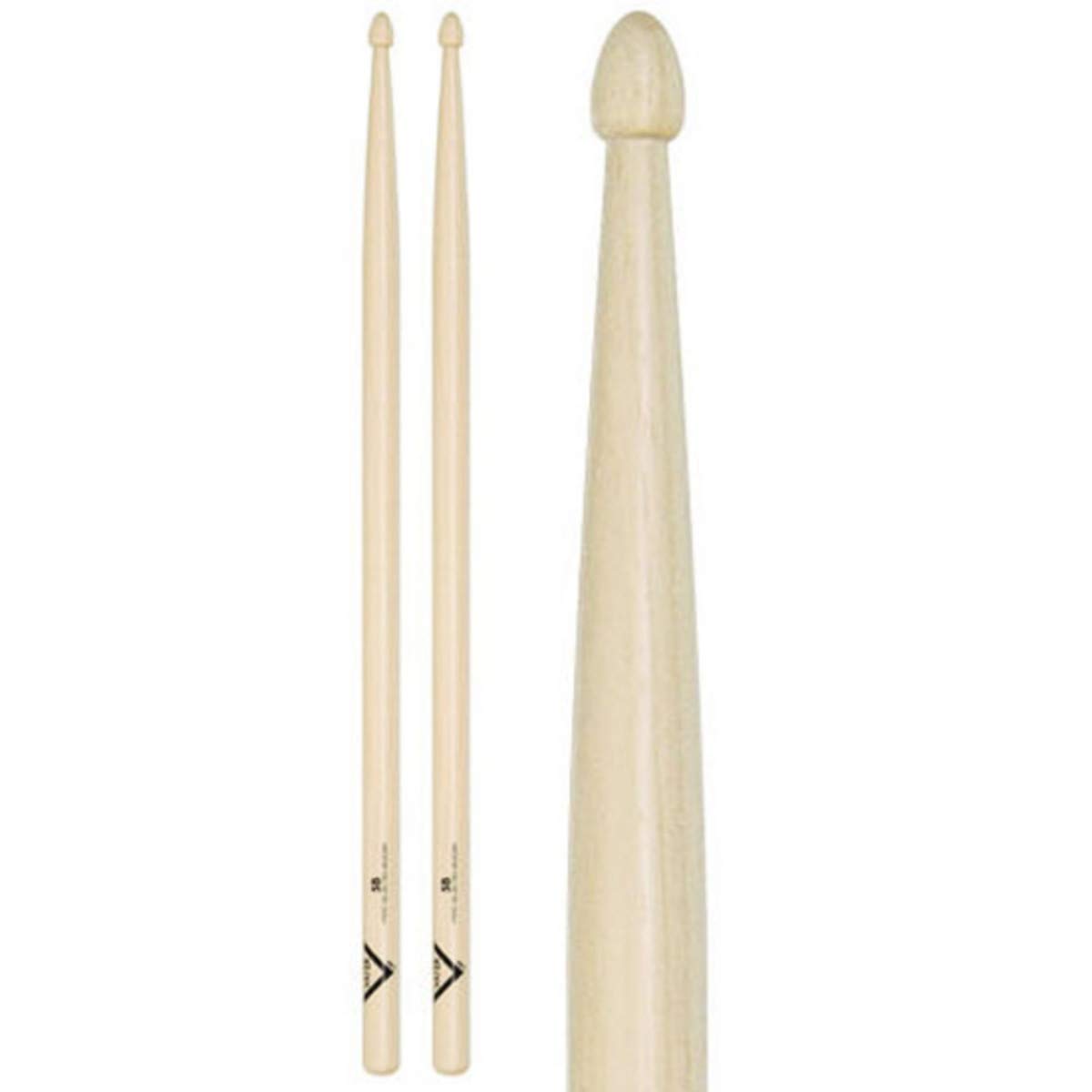 Vater 5B Wood Tip Hickory Drum Sticks, Pair