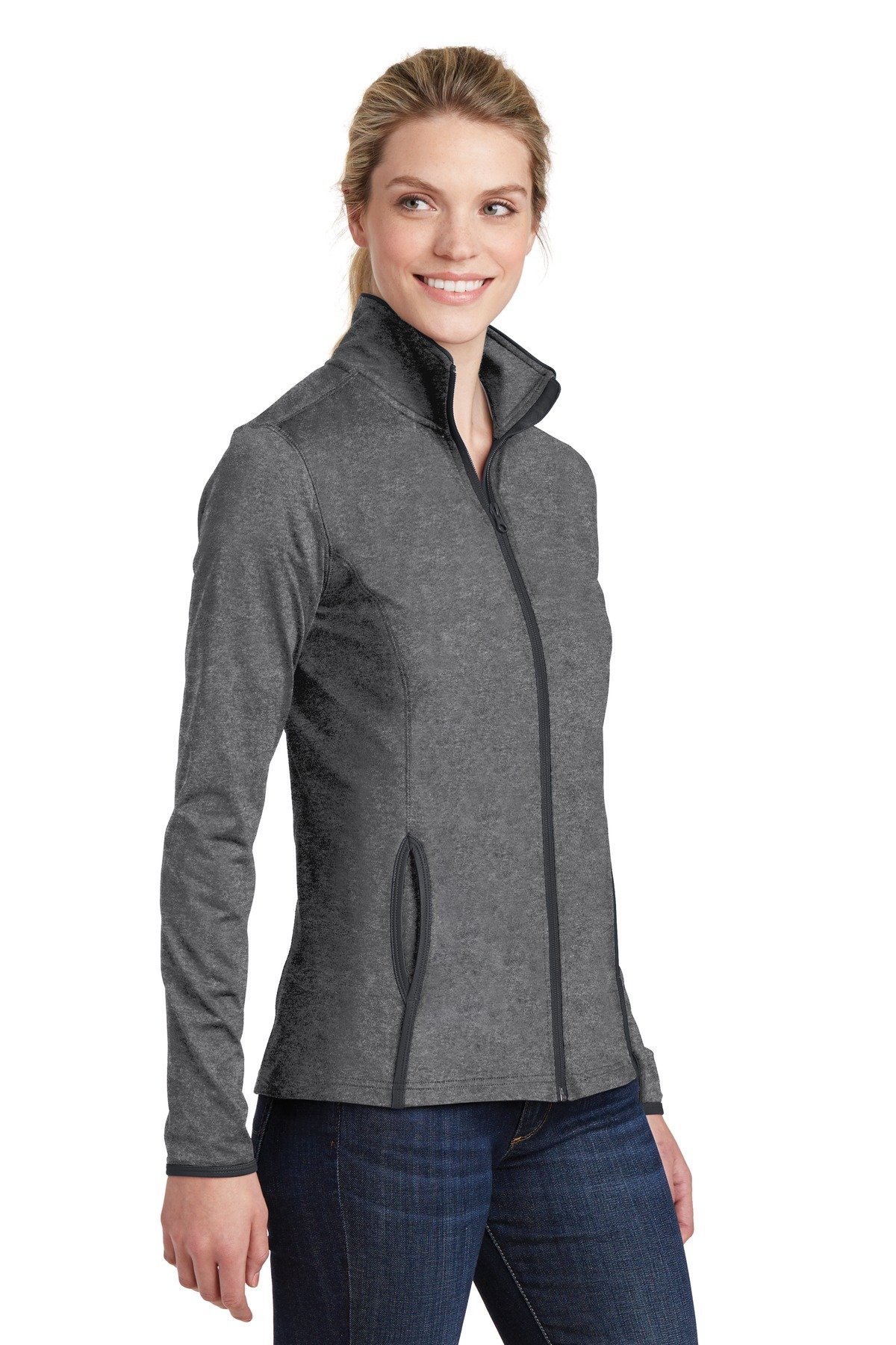 Sport-Wick Stretch ContraFull-Zip Jacket XL Charcoal Grey Heather/Charcoal Grey