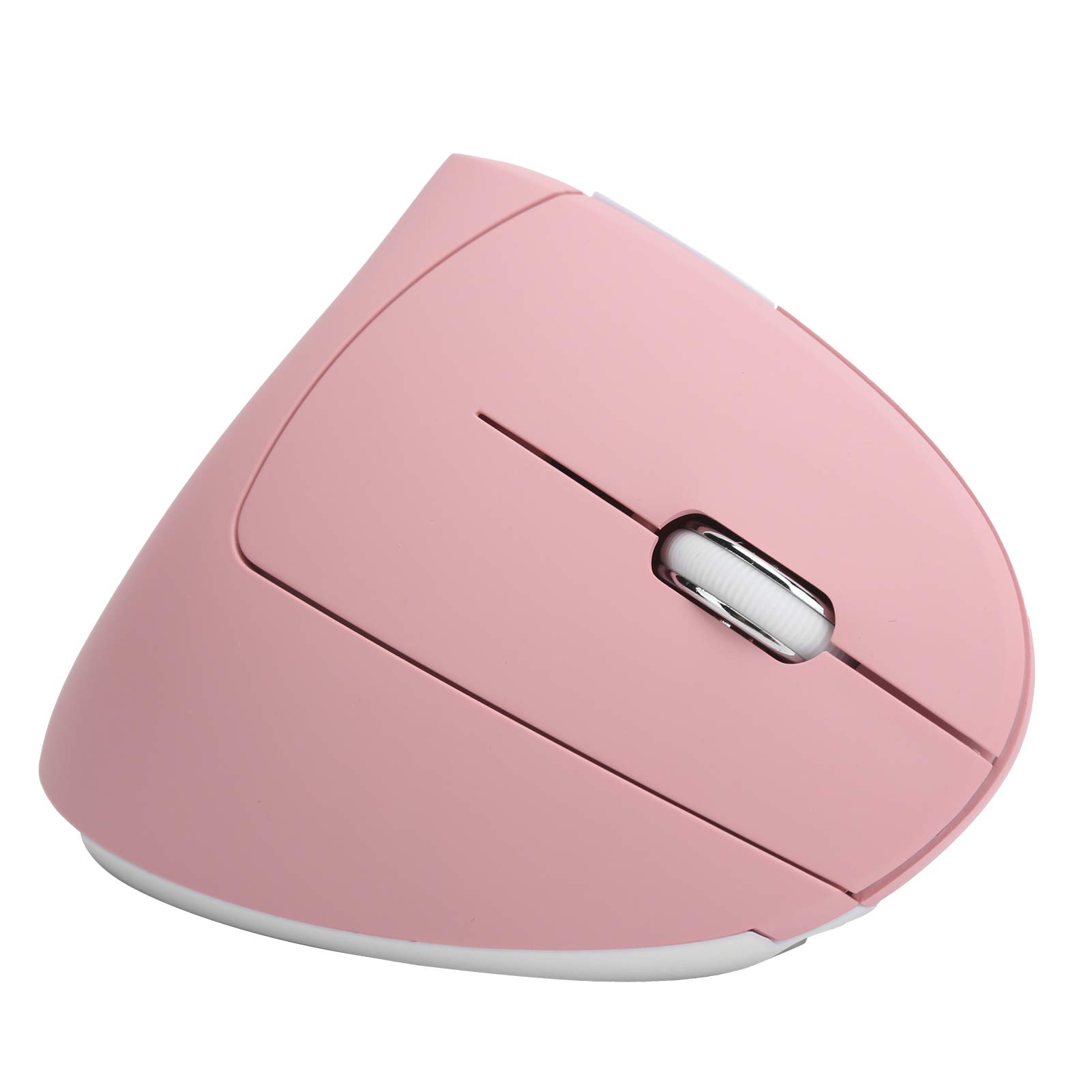 Wisoqu Vertical Mouse USB Wireless Office Gaming Rechargeable Computer Accessories H1 2.4G Wireless Ergonomic Mouse for PC and Laptop(Pink)