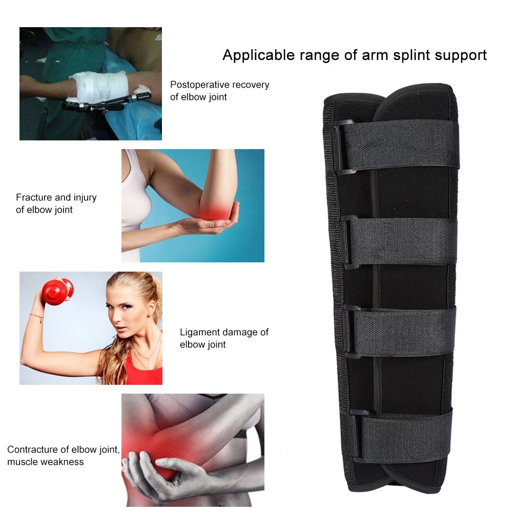 Ymiko Elbow Support Brace for Right and Left, Arm Joint Support for Men and Women, Adjustable Elbow Splint for Pain Relief, Elbow Injury Recovery Protector (M)