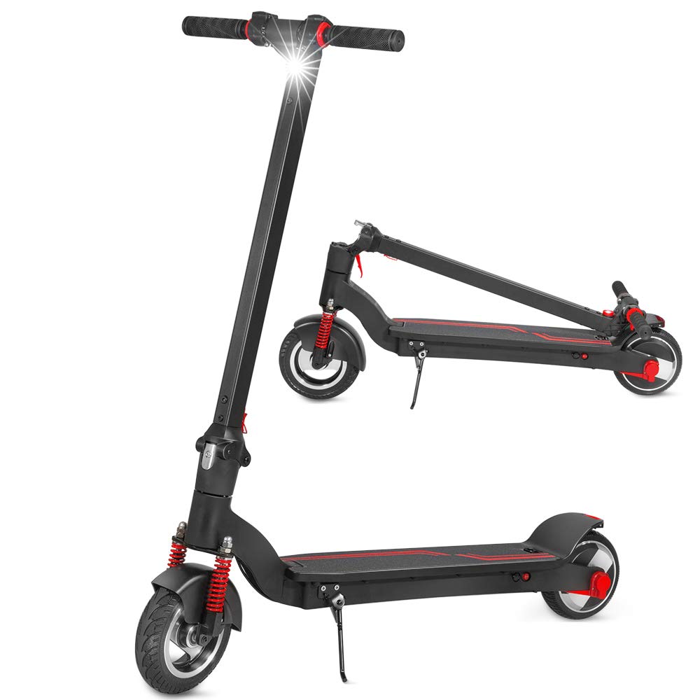 XPRIT 8" Electric Scooter with Shock Absorbers, Up to 13 Miles Range, Commuting Scooter (Black)