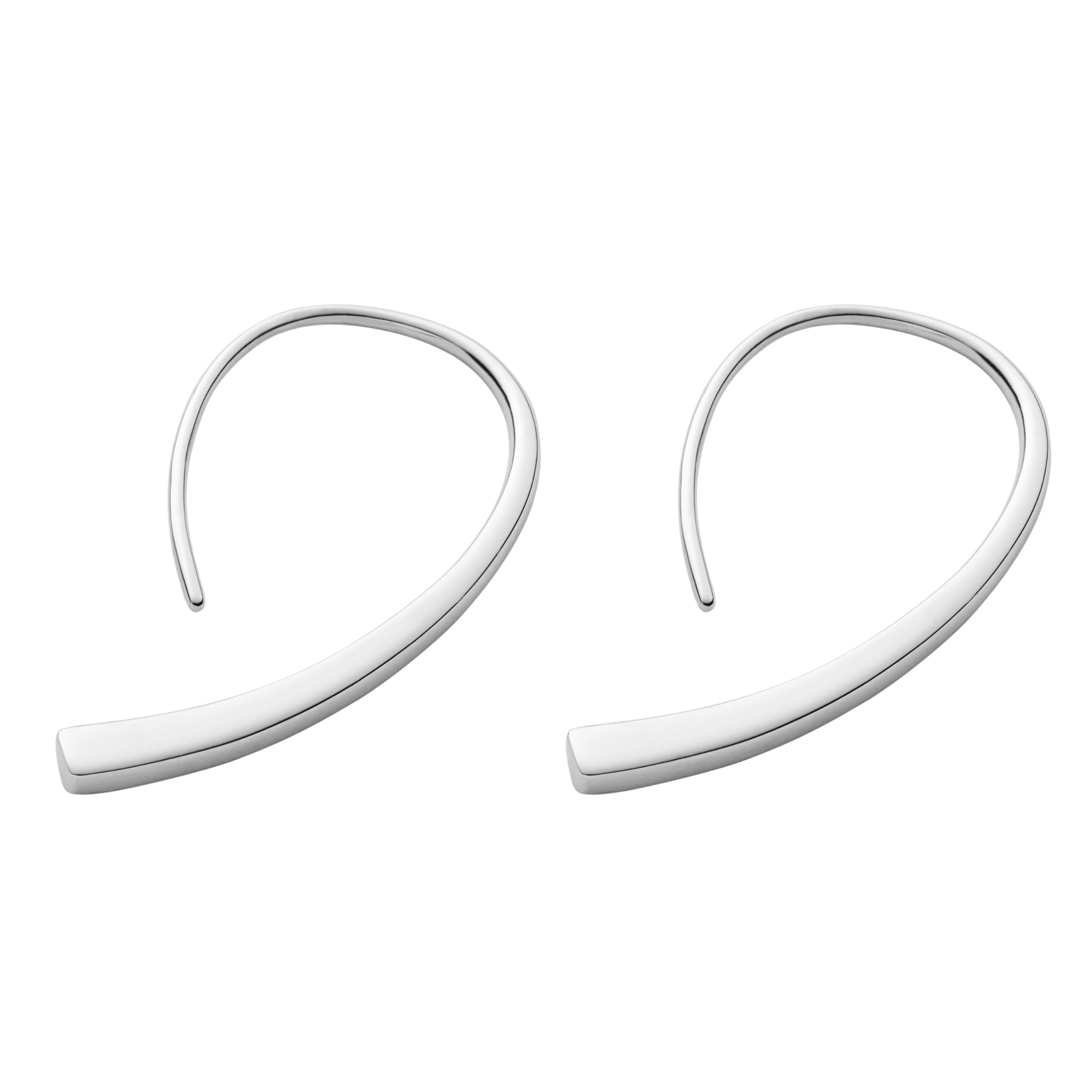 Skagen Women's Kariana Silver-Tone Stainless Steel Threader Drop Earrings (Model: SKJ1057040)
