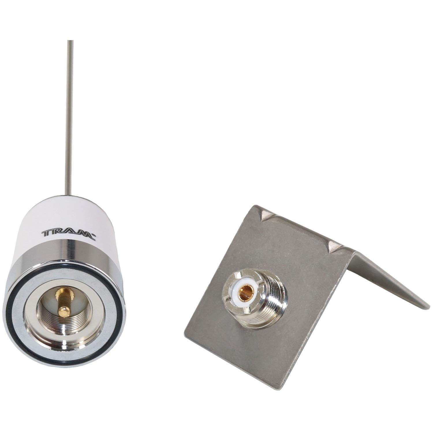 Tram-Browning 1604 AIS/VHF Marine Antenna, 39" - Covers AIS & VHF Bands, 2.5dBd Gain, No Ground Plane Needed, Chrome-Plated Brass Base, 36.25" Whip, 15ft RG-58A/U Cable, L-Bracket Mount