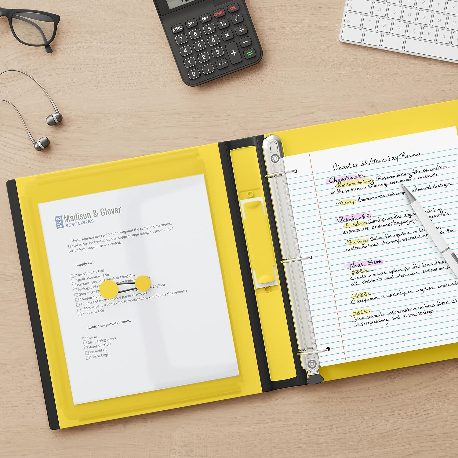 Staples 827605 1.5-Inch D-Ring Better Binder Yellow (19060)