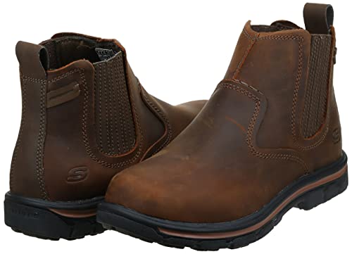 Skechers Men's Relaxed Fit Segment - Dorton Boot,Dark Brown,11 M US