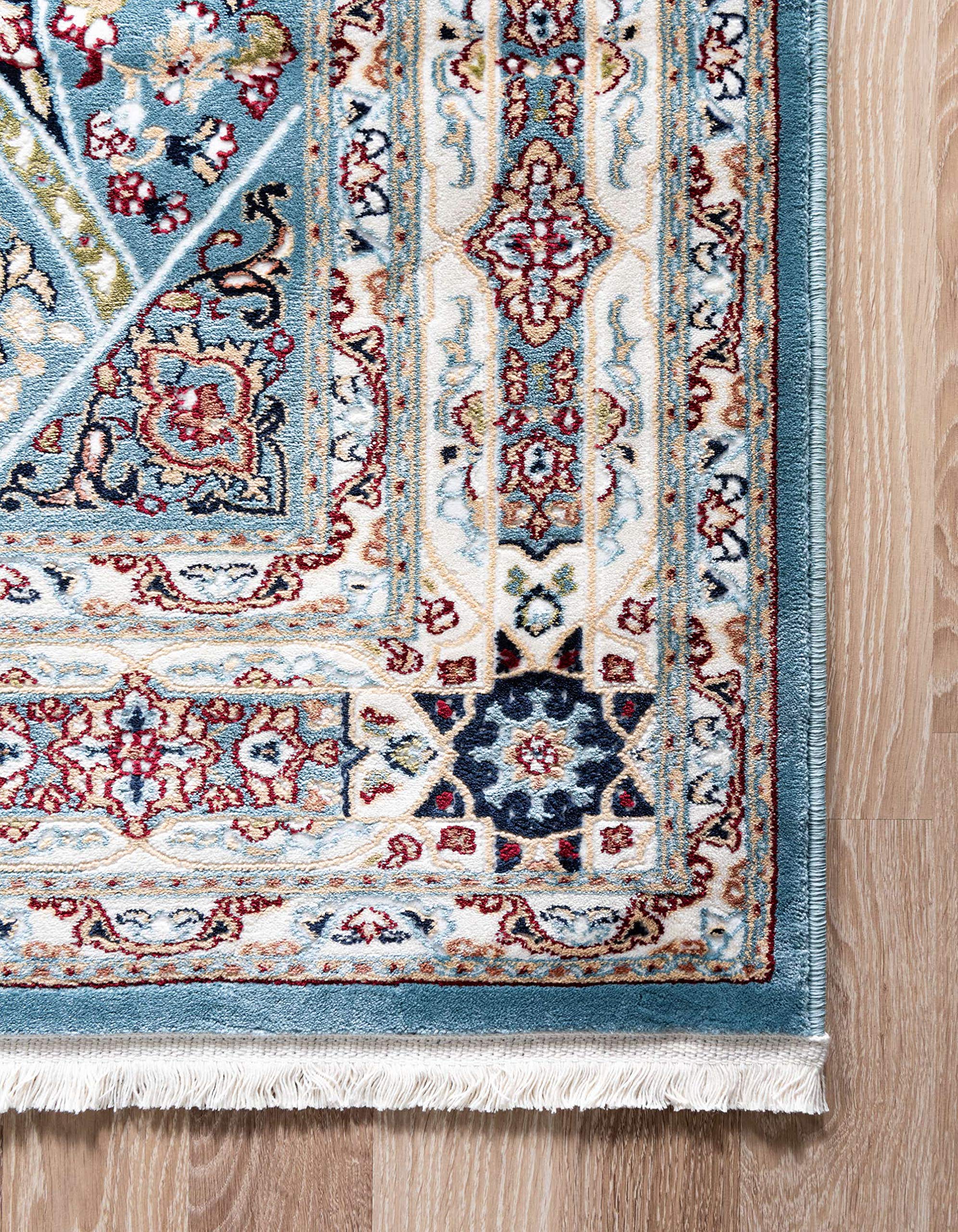 Unique Loom Narenj Collection Area Rug - Adams (10' x 13' 1" Rectangle Blue/Burgundy)