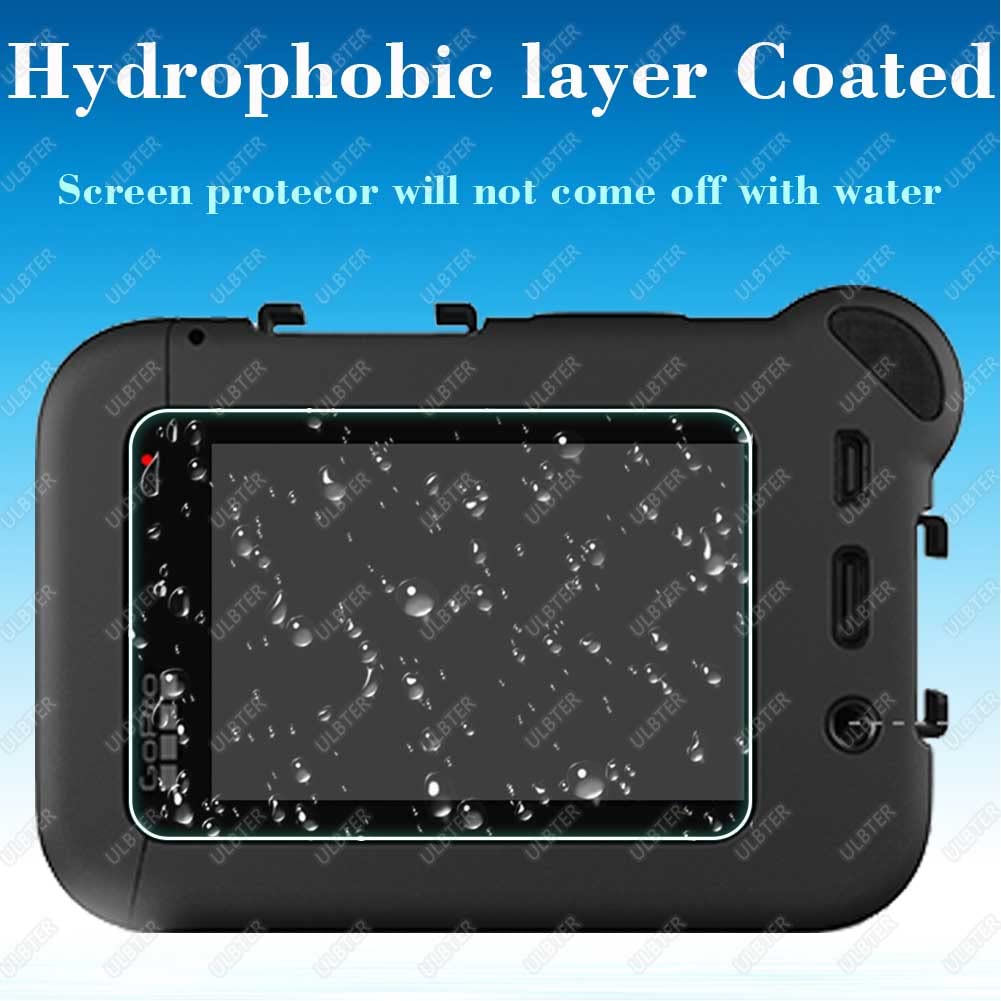 ULBTER Screen Protector for GoPro Hero 12/11 /10/9 Media Mod Gopro Hero12 Hero11 hero10 hero9 Black LCD + lens + Small Display [2+2+2Pack] 9H Hardness Tempered Glass Saver,Anti-Scrach Anti-Bubble