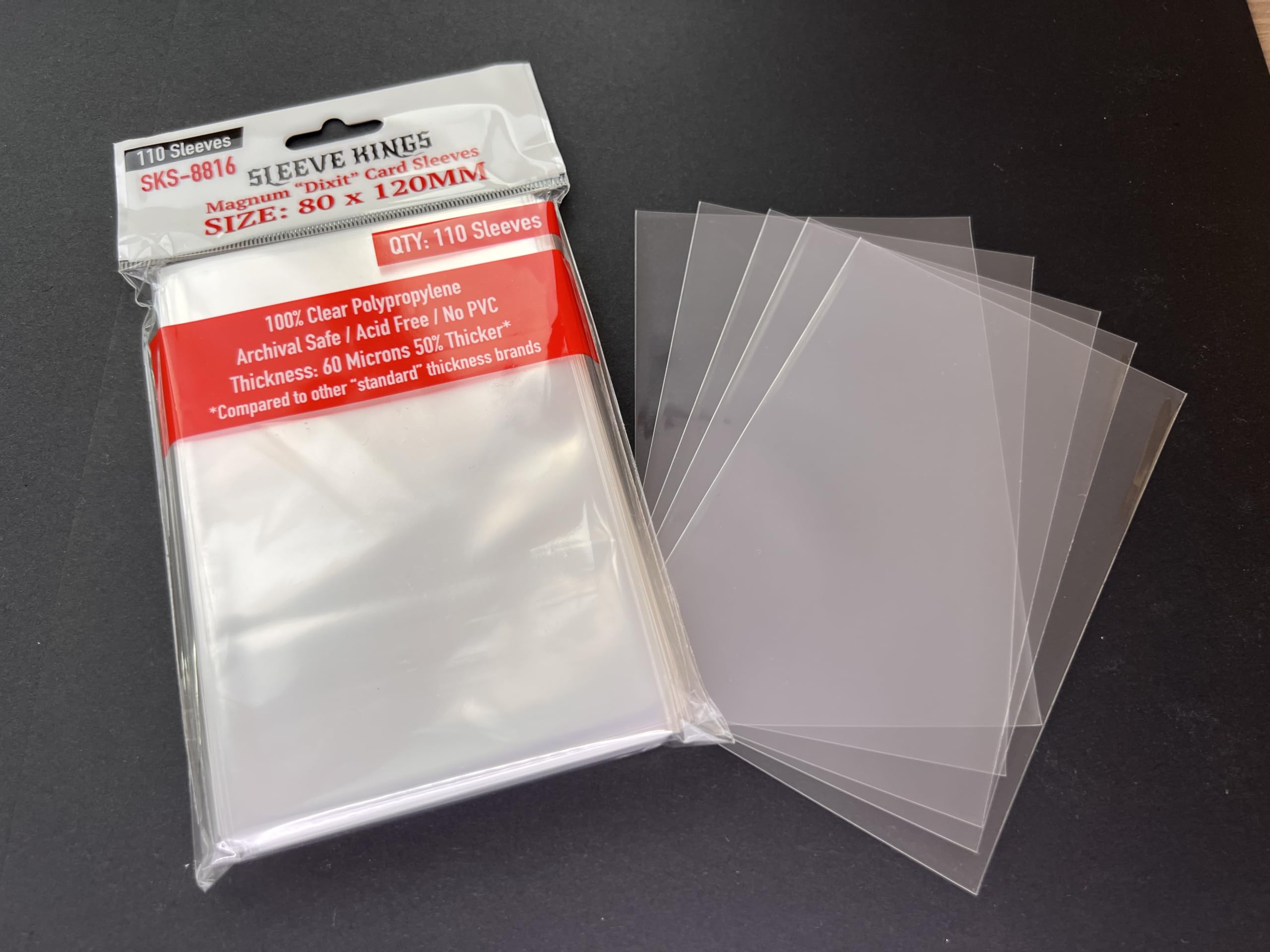 Sleeve Kings Magnum Dixit Card Sleeves (80x120mm) - 110 Pack, 60 Microns