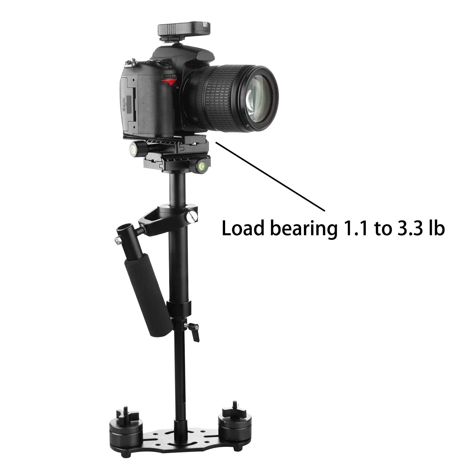 SUTEFOTO S40 Handheld Stabilizer Steadicam Pro Version for Camera Video DV DSLR Nikon Canon, Sony, Panasonic with Quick Release Plate (Black)