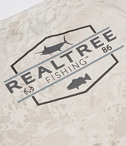 Staghorn Realtree Fishing Ss Graphic Camo Tee, White, L