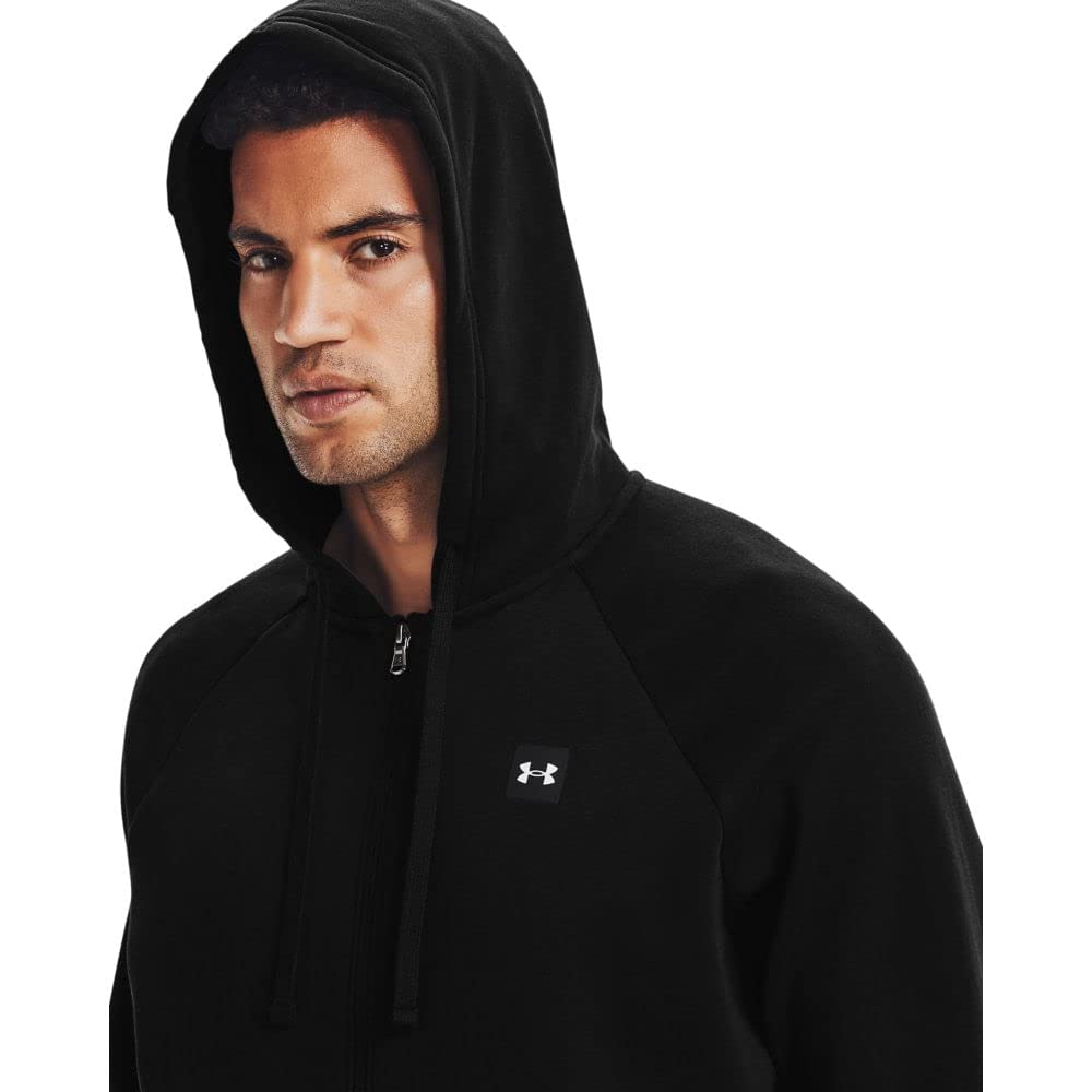 Under Armour Men's UA Rival Fleece Full Zip Hoodie , Black (001)/Onyx White , XX-Large