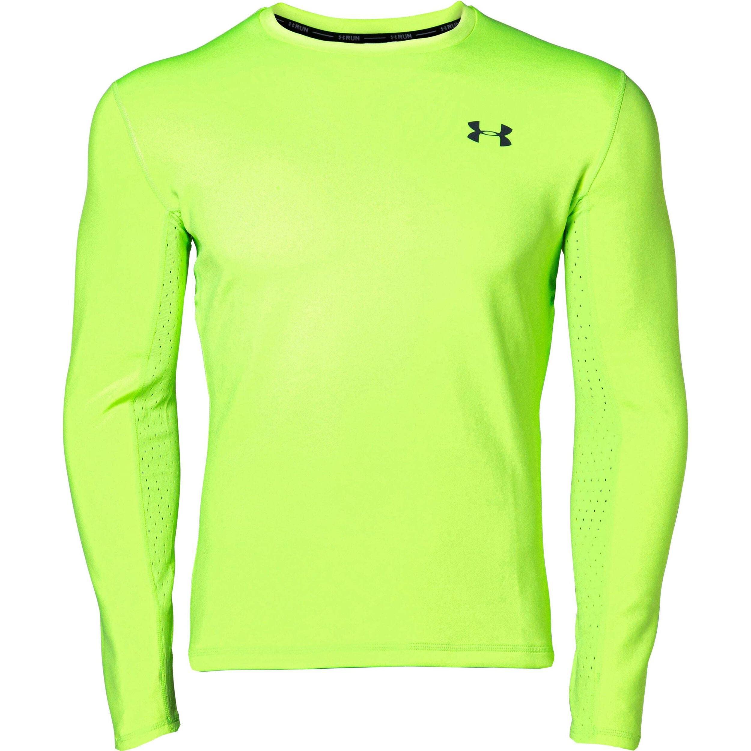 Under Armour Qualifier Coldgear Long-sleeve Shirt, Lime Light (884)/Reflective, XX-Large