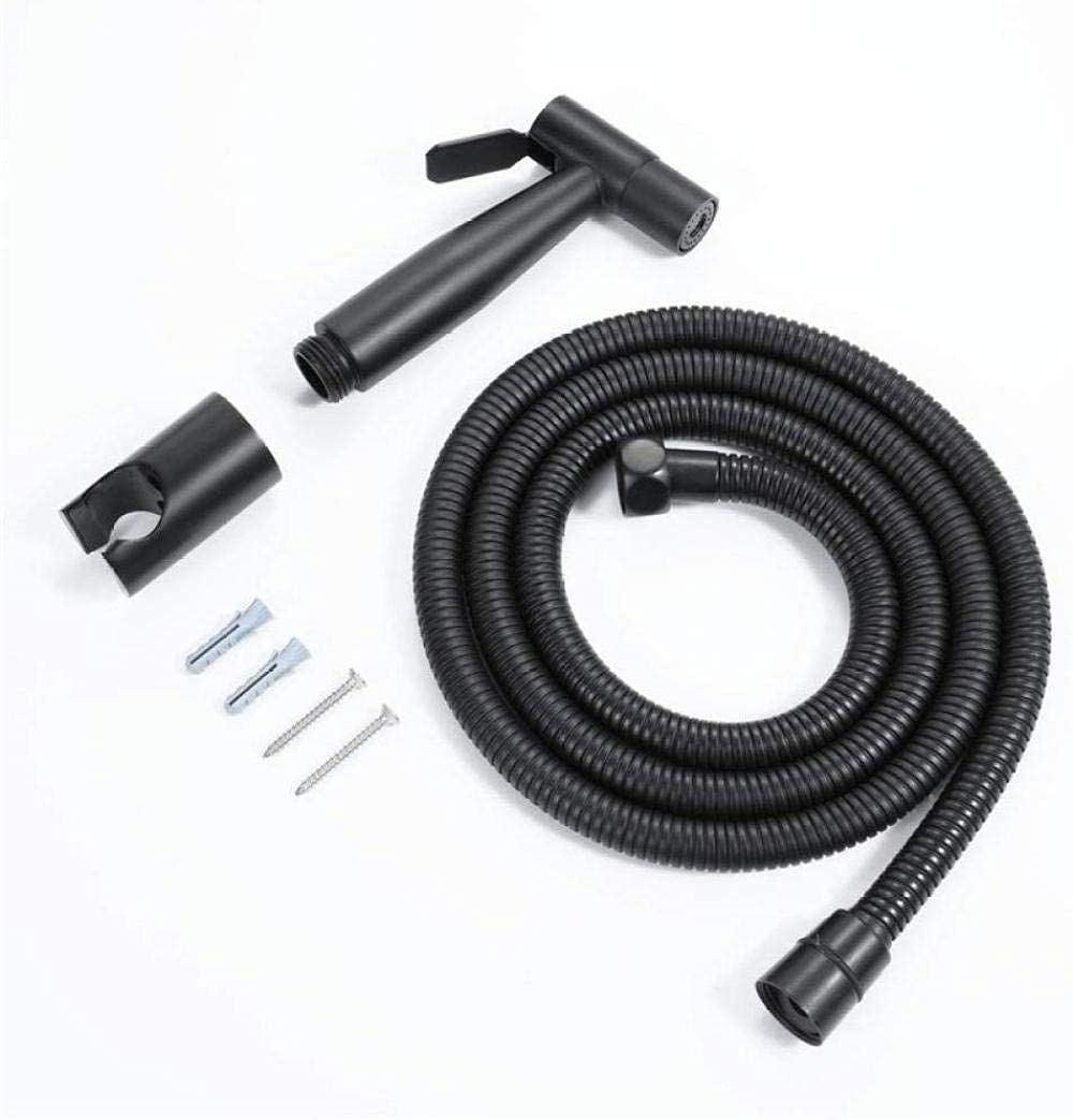 Spray Shower Head Bathroom Toilet Adapter Hose Kit - Black Toilet Spray Gun Set