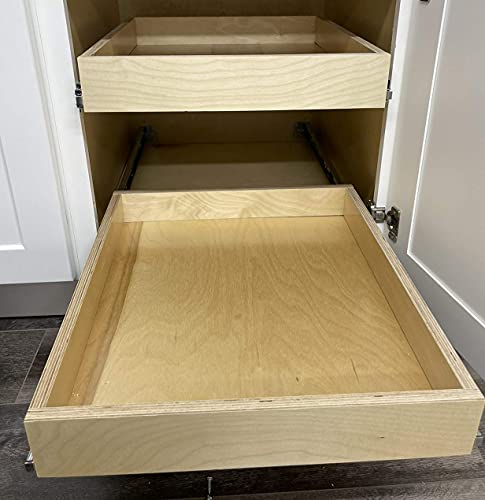 Sublime Design - Baltic Birch Wood Pull Out Cabinet Organizer | Slide Out Drawers For Kitchen Cabinets | Replacement Kitchen Drawer (Side Mounting, 11" Inches Wide)