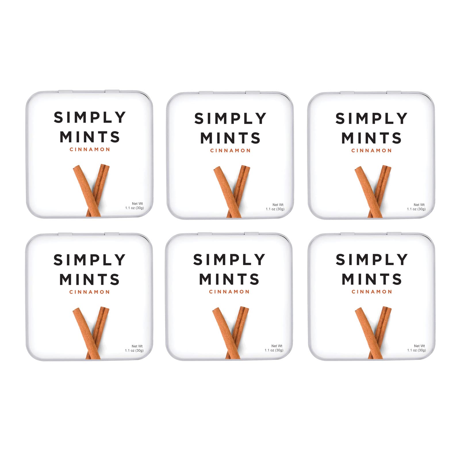 Simply Gum Breath Mints (Cinnamon, 1.1 Ounce (Pack of 6))