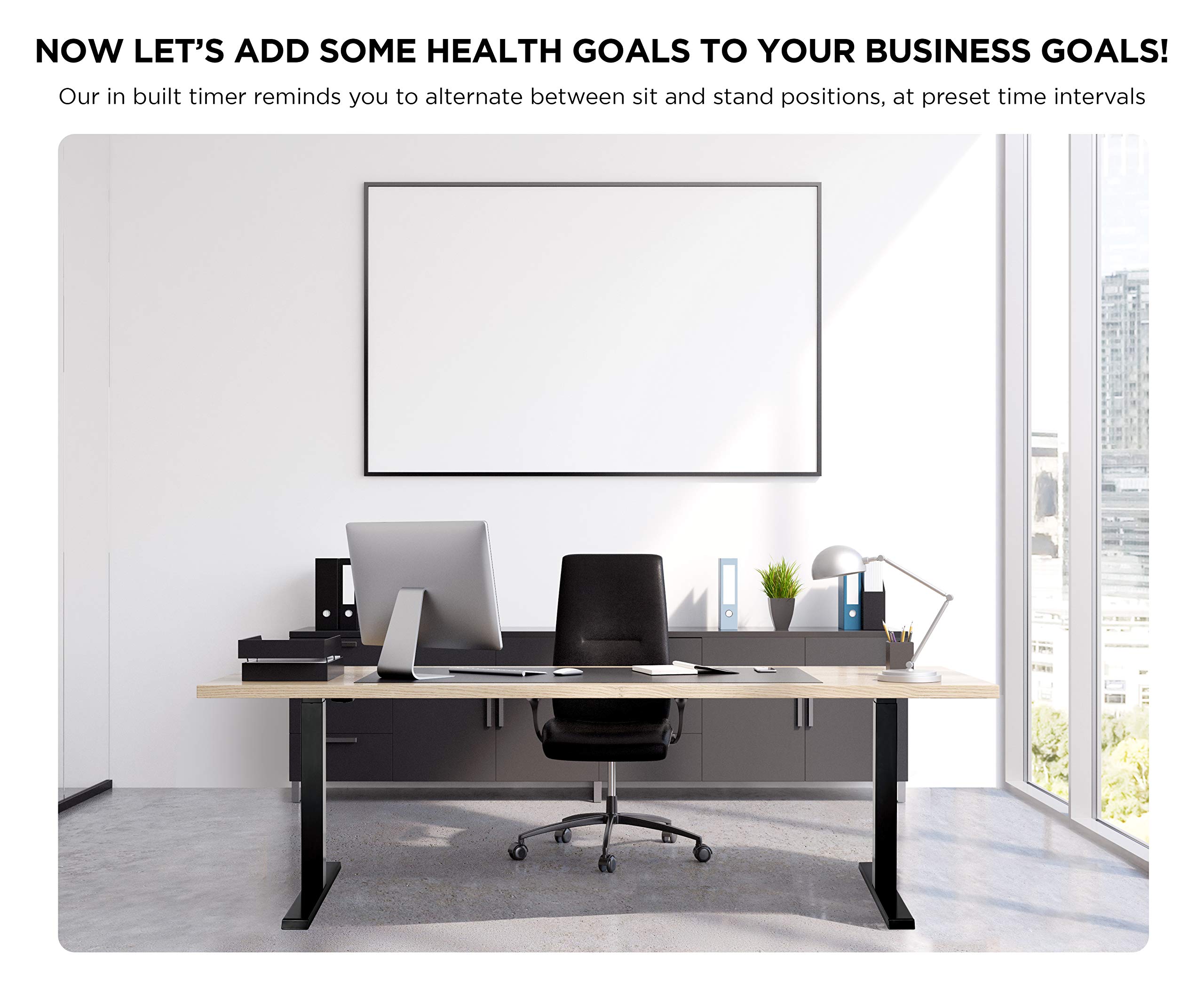 Standing Desk Frame Standing Desk Legs Electric Sit Stand Desk Frame Adjustable Motorized Stand Up Table Base with Anti Fatigue Mat and One Touch Controller for Work Home Office Computer Workstation