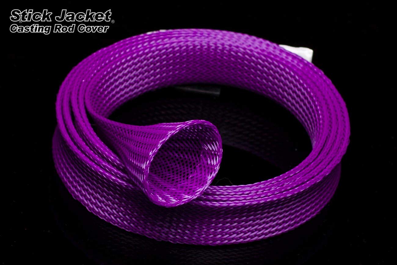 RITE-HITE Orin Briant Stick Jacket Fishing Rod Covers - Casting Stick Jacket, Comes in a Variety of Colors; Keep Your Rod Safe and from Getting Tangled (Purple)