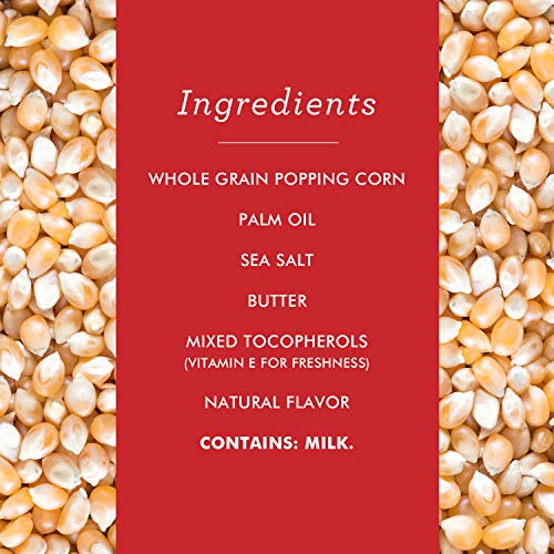 Skinnygirl Butter Flavored & Sea Salt Microwave Popcorn, 10 Count Mini Popcorn Bags (6 Boxes)