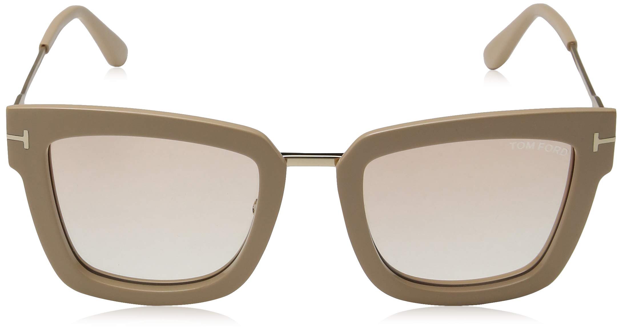 Tom Ford Square Sunglasses TF573 Lara-02 74F Powder Pink/Gold 52mm FT0573