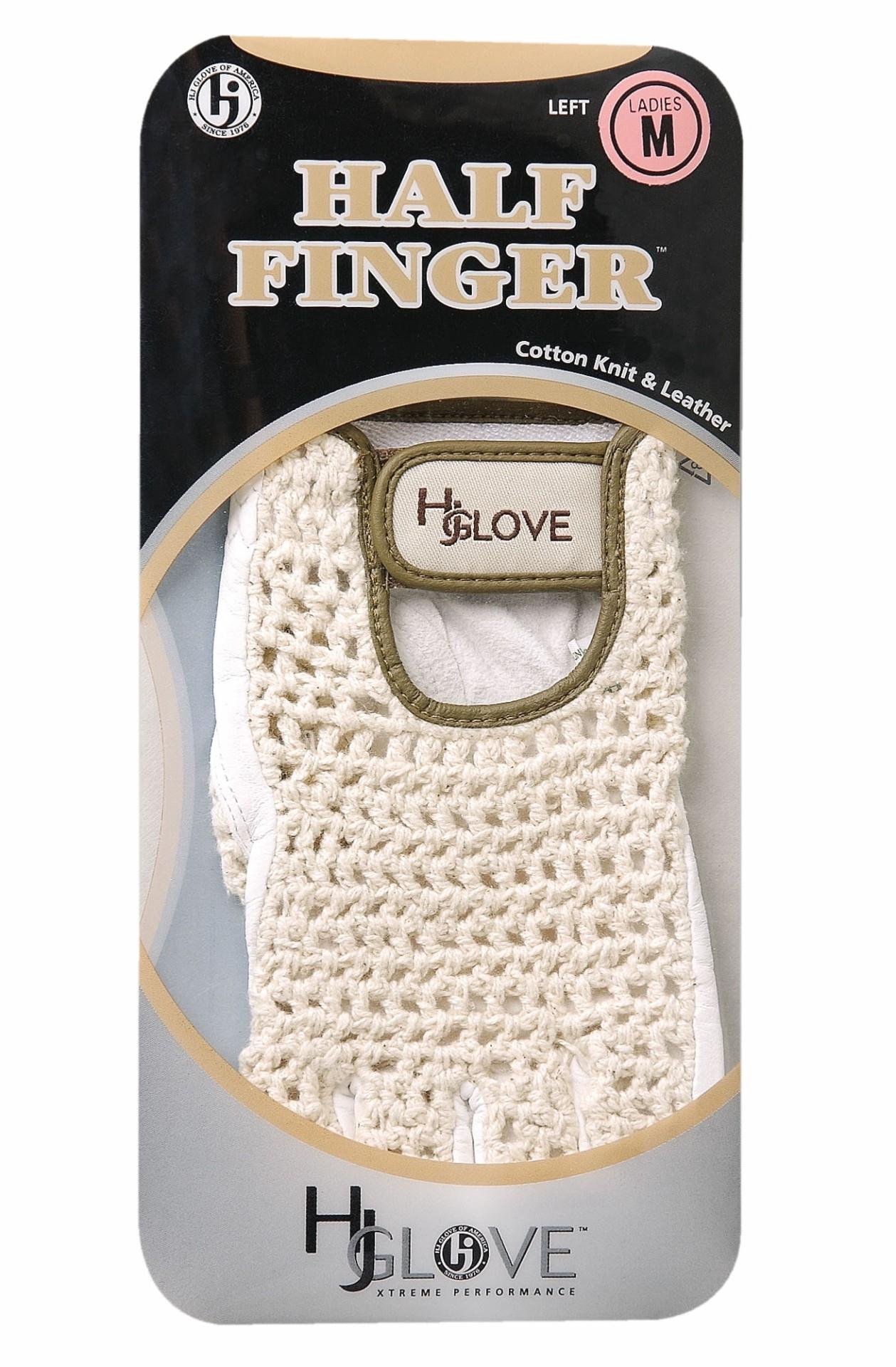 Unique Sports HJ Mens Half-Finger Golf Glove Large Worn on Right Hand