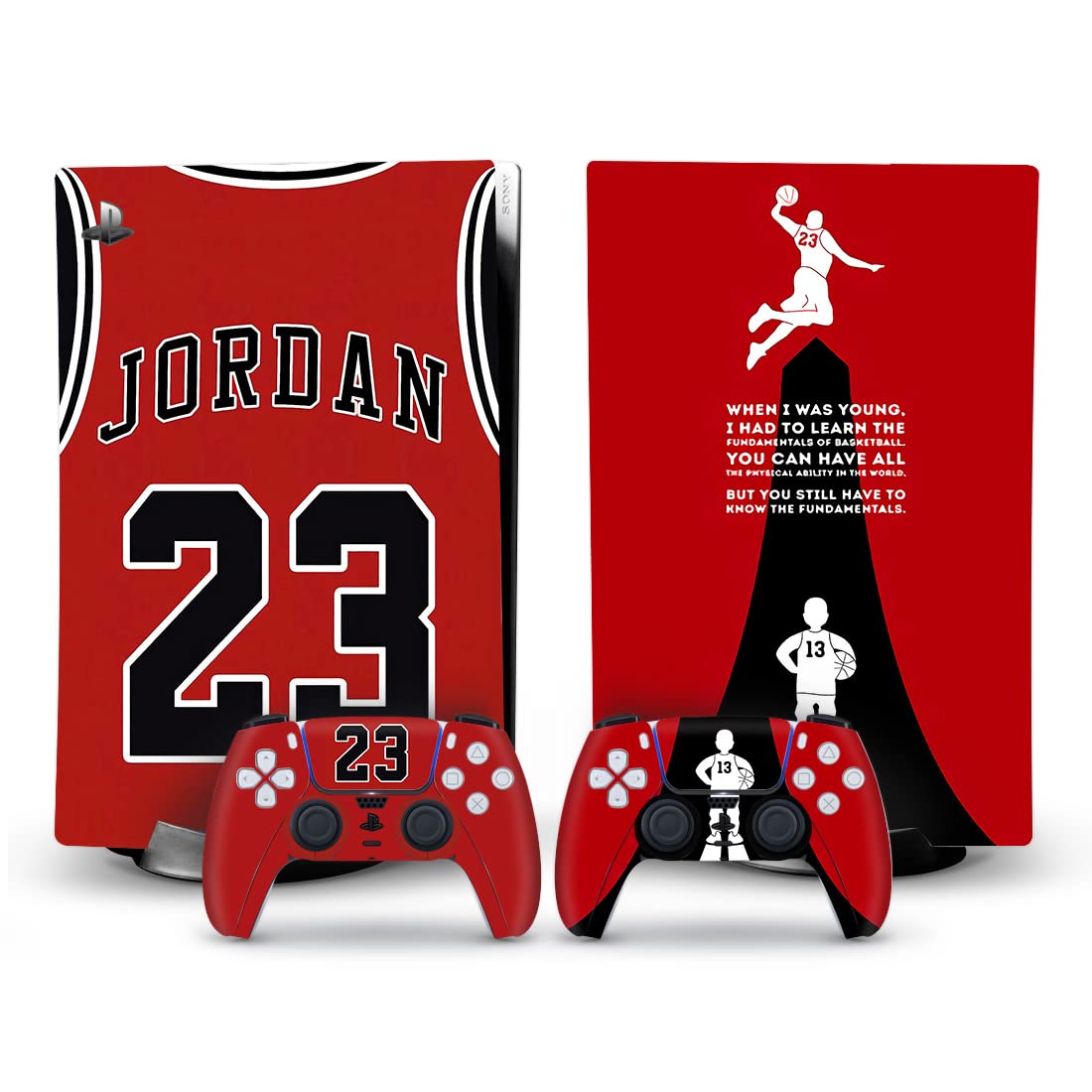 Skins for PS5 Skin Digital Edition Console and Controller Accessories Cover Wraps Basketball Sports Design for Playstation 5 Digital Edition