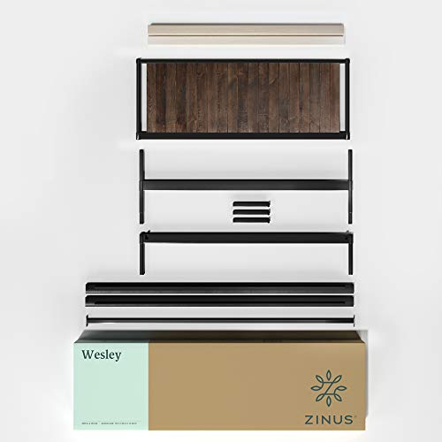 ZINUS Wesley Metal Platform Bed Frame / Mattress Foundation with Wood Slat Support / No Box Spring Needed / Easy Assembly, Queen