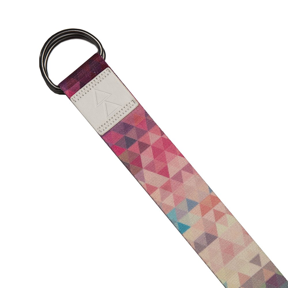 YOGA DESIGN LAB | The Yoga Strap | Luxurious, Extra Long, Super Soft, Eco Printed | Studio Quality, Adjustable | Safely Stretch Further and Hold Longer | 8 ft Long (Tribeca Sand, 8ft)