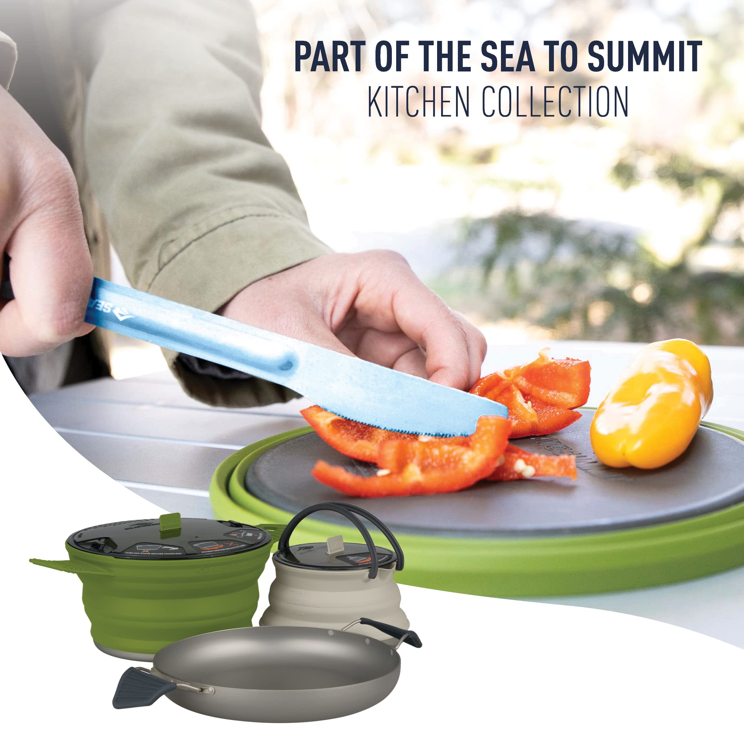 Sea to Summit 3-Piece Titanium Camping Spoon, Knife, and Fork Set