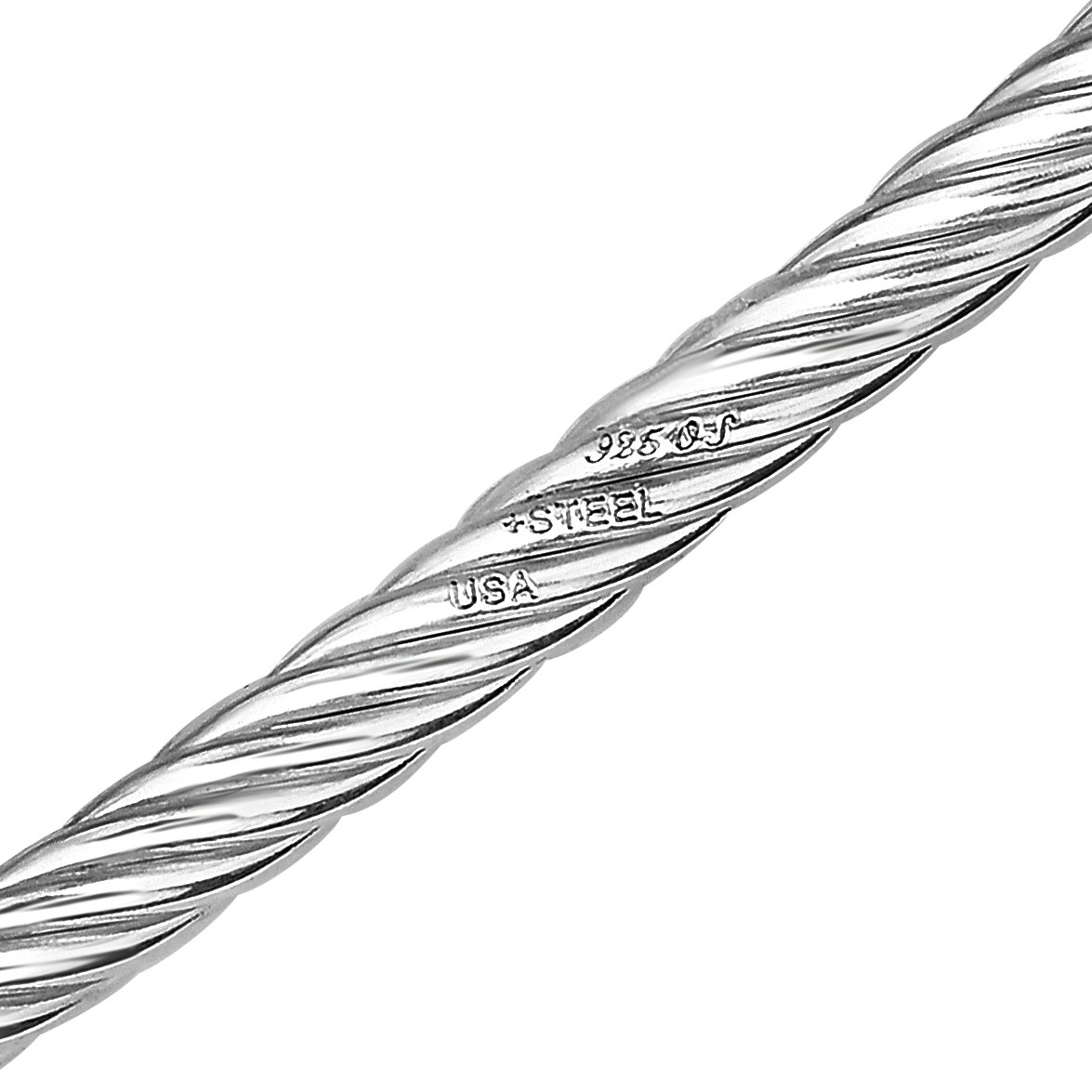 Unique Royal Jewelry 925 Solid Sterling Silver Screw Twisted Bracelet. (Size 6.5)