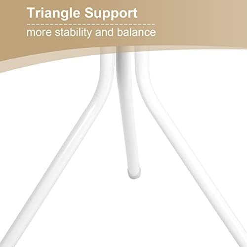 Yosoo Standing Entryway Coat Rack, Metal Coat Hat Rack Tree Stand Hanger Organizer for Jacket, Purse, Scarf Rack, Umbrella (White)