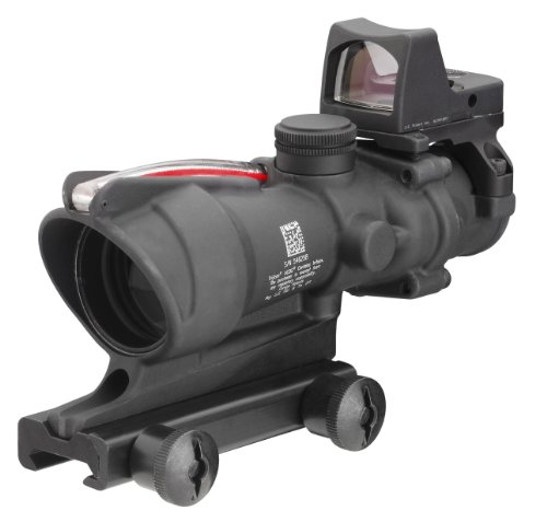 Trijicon 4x32mm ACOG Dual Illumination Crosshair .223 Reticle with 3.25 MOA RMR Sight Black Optics