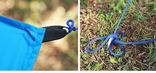 Portable Lightweight Camping Tent Tarp Shelter Hammock Cover Sun Shade Beach Picnic Mat Include Stakes and Carry Bag