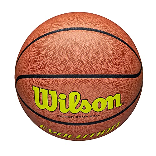 Wilson Evolution Official Size Game Basketball-Yellow