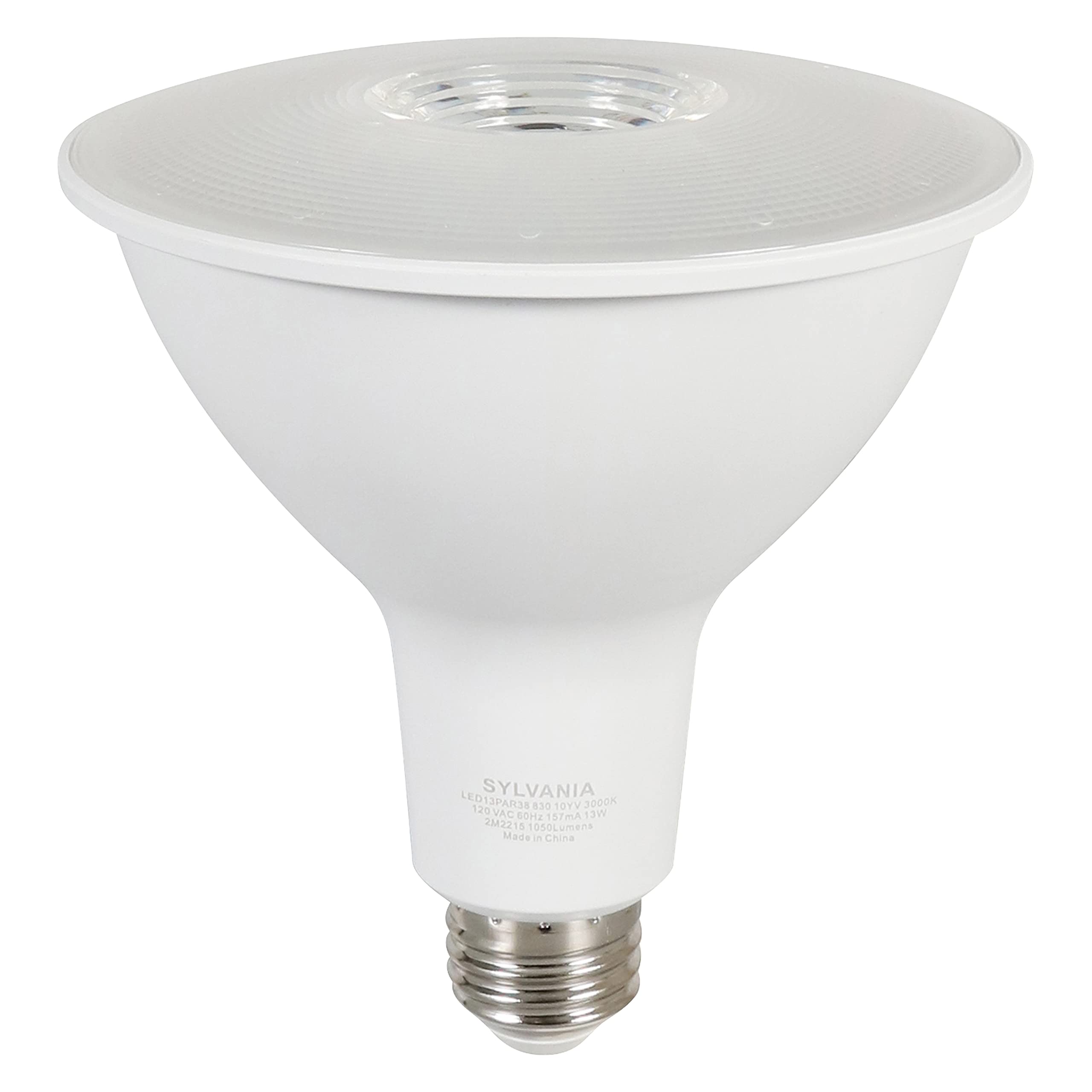 SYLVANIA LED PAR38 Light Bulb, 90W = 13W, 10 Year, Non-Dimmable, 1050 Lumens, Wet Rated, Energy Star, 3000K, White - 2 Pack (79276)