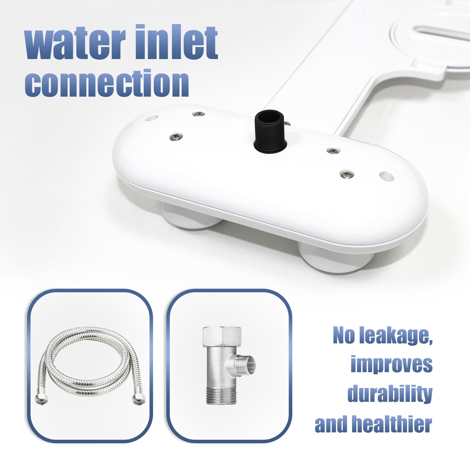 RV Bidet Attachment for Toilet- Self Cleaning Fresh Water Sprayer,Slide-in Easy Install, Adjustable Dual Nozzle (Cold) The proper distance between toilet screws 3.73-7.91 inches