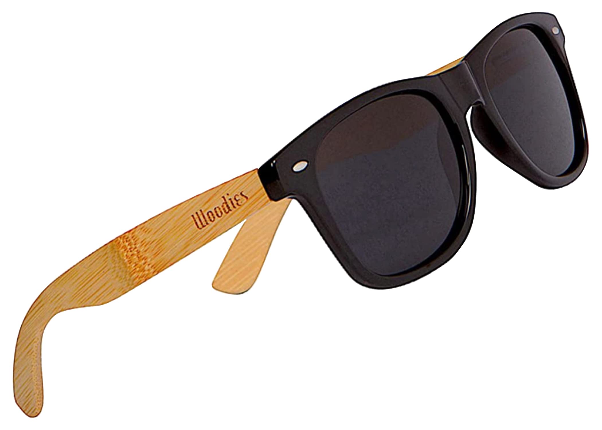 Woodies Polarized Zebra Wood Sunglasses with Free Bamboo Sunglasses Case for Men and Women | 100% UVA/UVB Protection