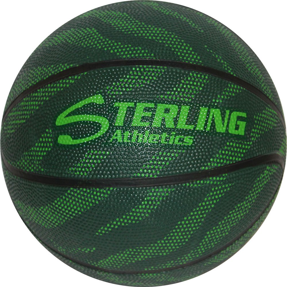 Sterling Green Stripes Logo Official Size 7 Rubber Basketball