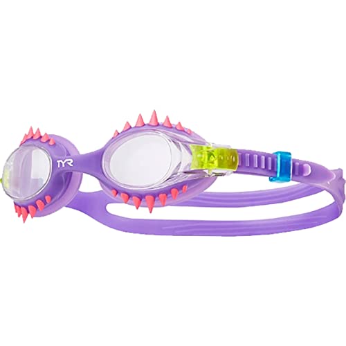 TYR Kids Swimple Spikes Swim Goggles, Smoke/Blue