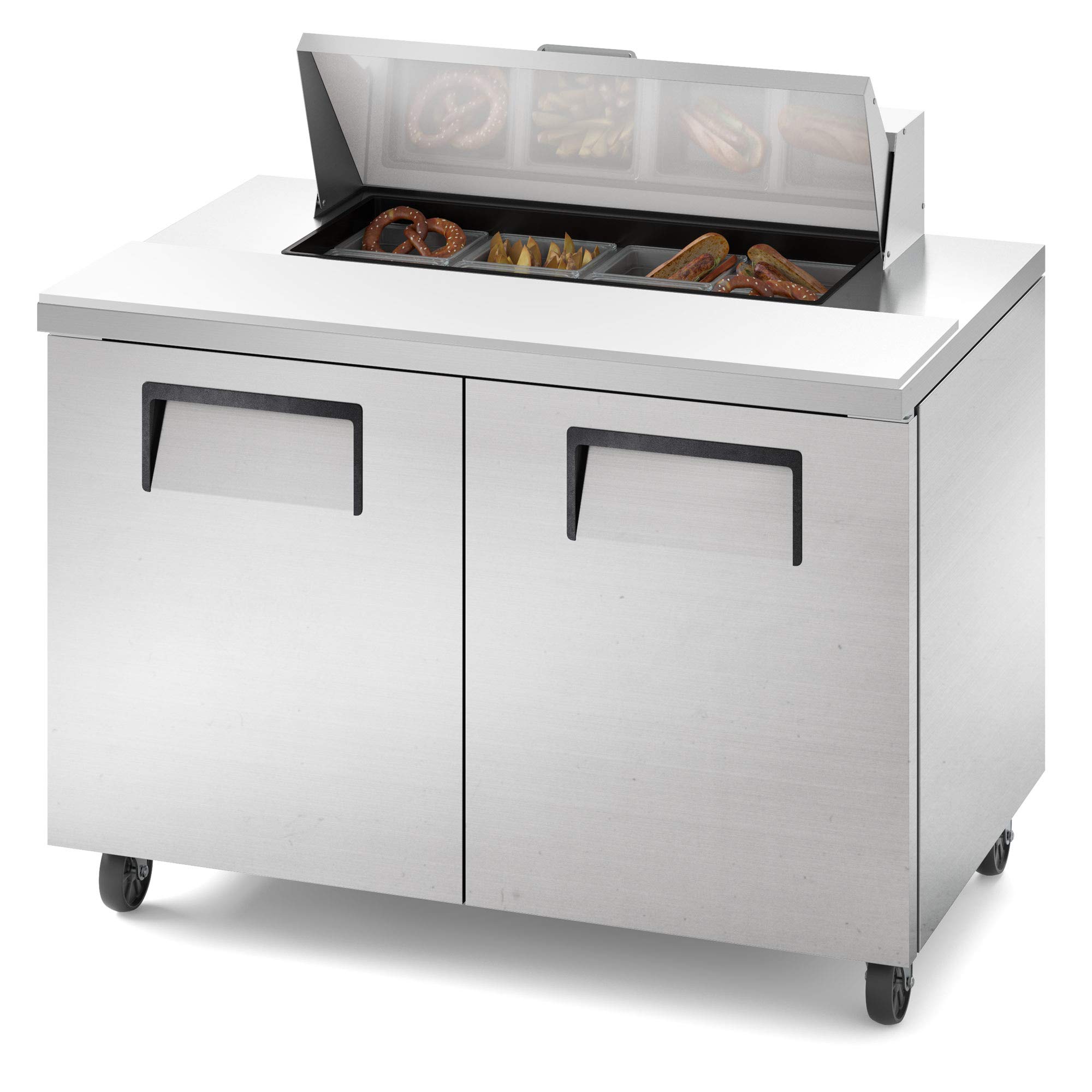 Thirteen Chefs Prep Table Cutting Board Replacement - White Plastic 48 x 11.75 x 0.5 Inch Compatible with True, Delfield, and Randell Models - Commercial Grade Poly for Restaurant Kitchen