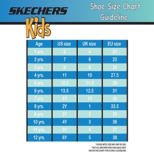 Skechers girls Glide-step Sport -Good Energy Sneaker, White/Multi, 10.5 Little Kid US
