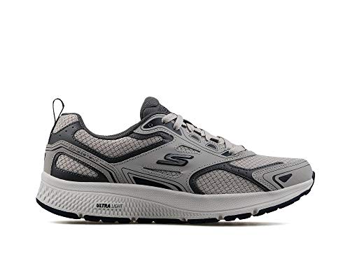 Skechers mens Go Run Consistent - Performance Running & Walking Shoe Sneaker, Grey/Navy, 10.5 X-Wide US