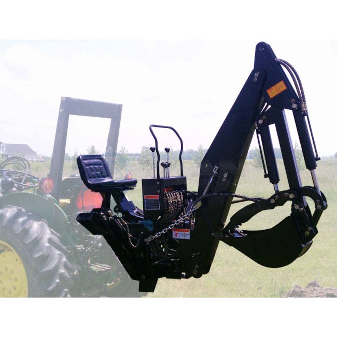 Titan Attachments 6' ft. 3 Point Backhoe with Thumb Excavator Tractor Attachment