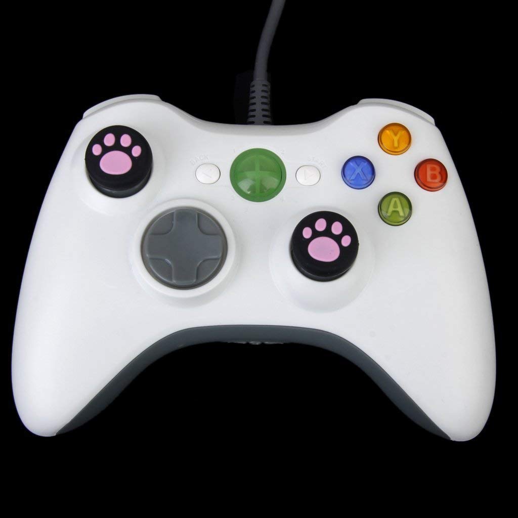 Silicone Thumb Stick Grips Cap Cover Joystick Thumbsticks Caps for PS4 Xbox ONE Xbox 360 PS3 PS2 Cat Dog Paw (M)