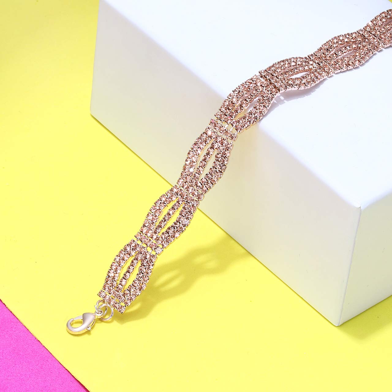 ZOLEAROPY Adjustable Cubic Zirconia Classic Tennis Bracelet For Women Chain Link Bangle Bracelet Jewelry