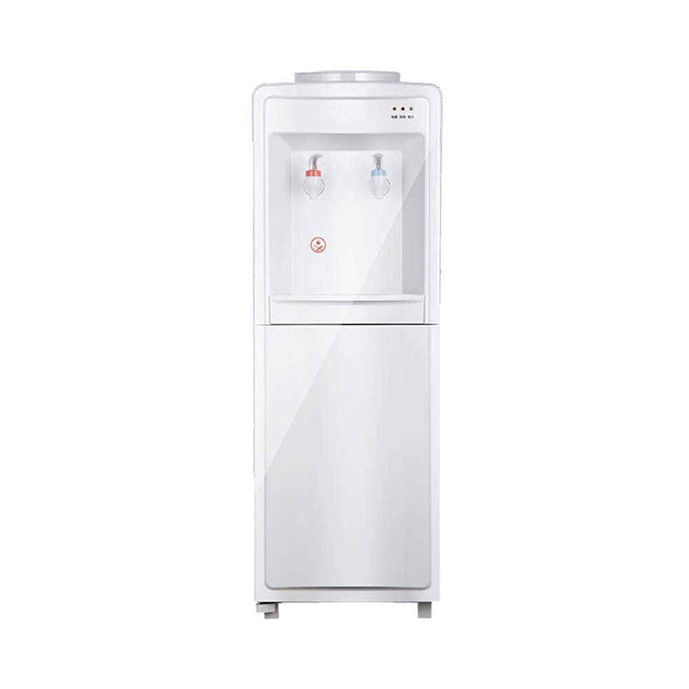 Vertical Water Dispenser Upgrade 5 Gallon Water Cooler Dispenser-Top Loading Freestanding Water Dispenser with Storage Cabinet, Two Temperature Settings-Hot(85℃-95℃), Normal Temperature(10-1