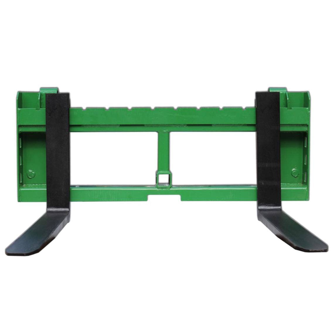 Titan Attachments Pallet Fork Attachment, 48†Fork Blades, Rated 3,000 LB, Receiver Hitch, Fits John Deere Loaders